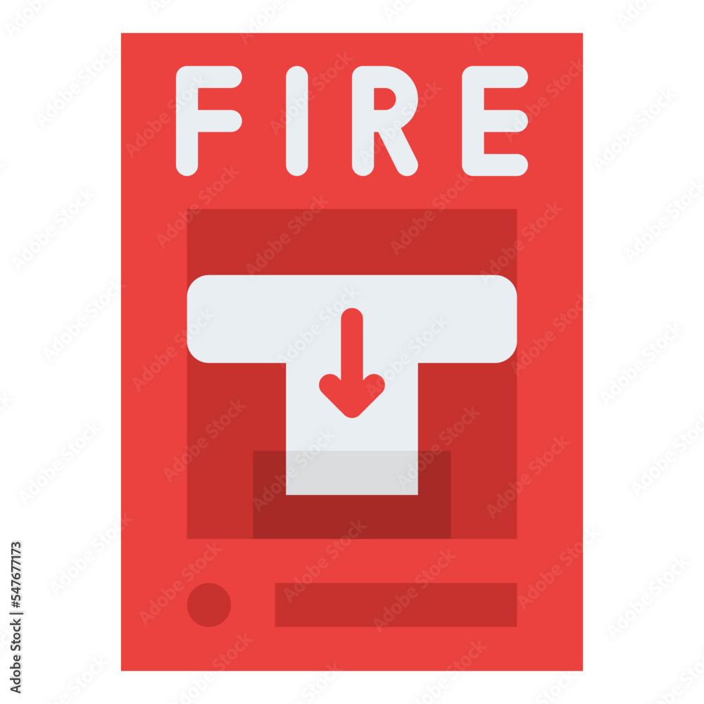 fire alarm fire emergency safety icon Stock Vector | Adobe Stock