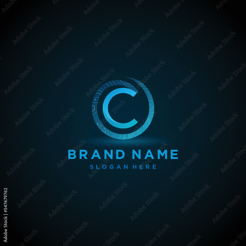 Creative Letter C icon logo design vector illustration. Alphabet letter ...