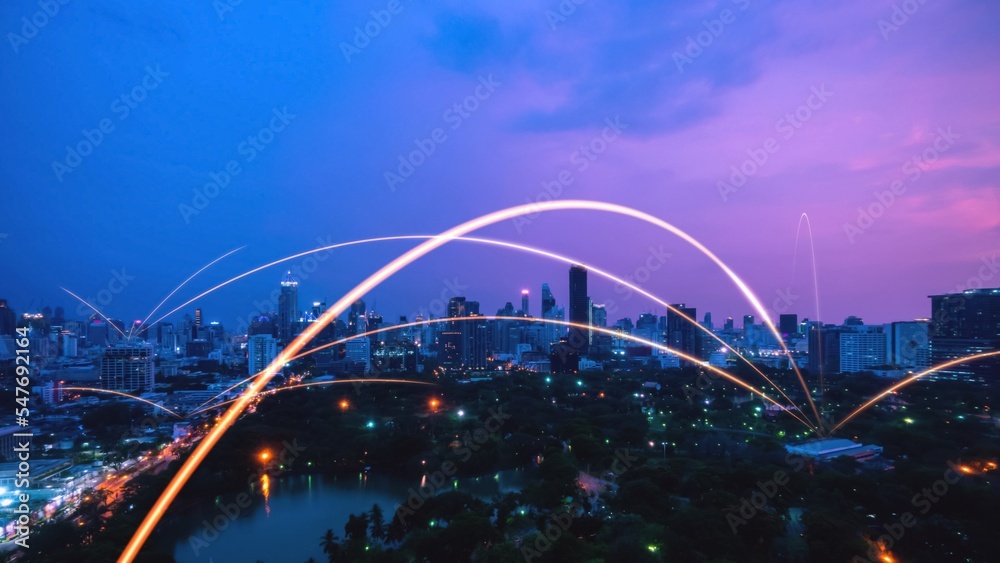 Smart digital city with connection network reciprocity over the ...
