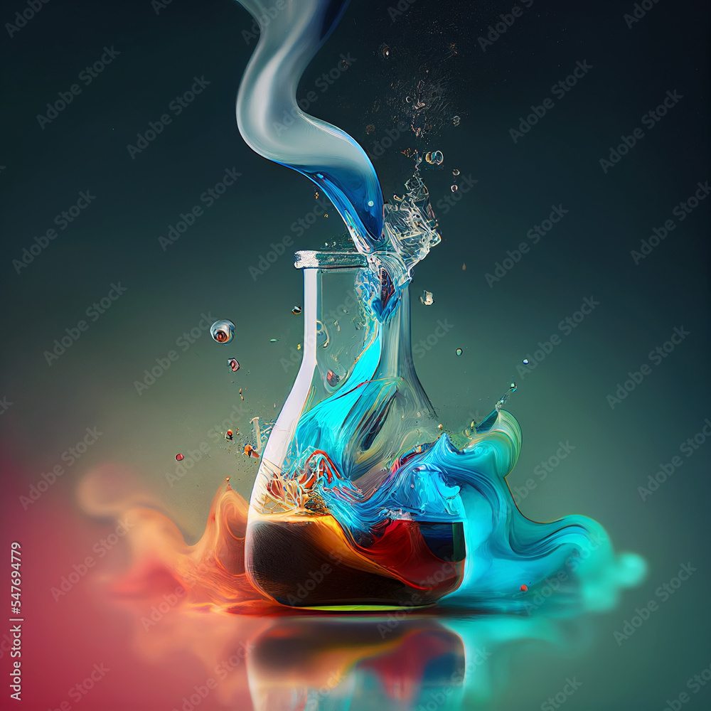 Liquid Diffusion In The Flack Stock Illustration Adobe Stock