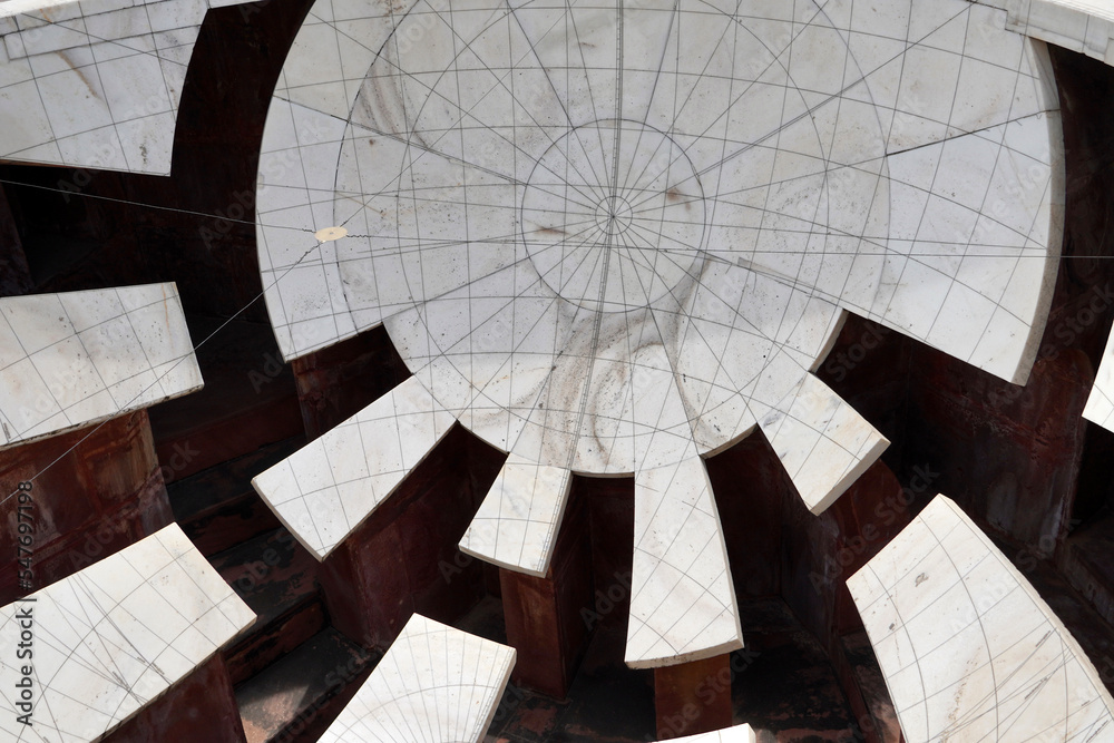 Sundial at Astronomical Observatory at Jantar Mantar in Jaipur, India ...