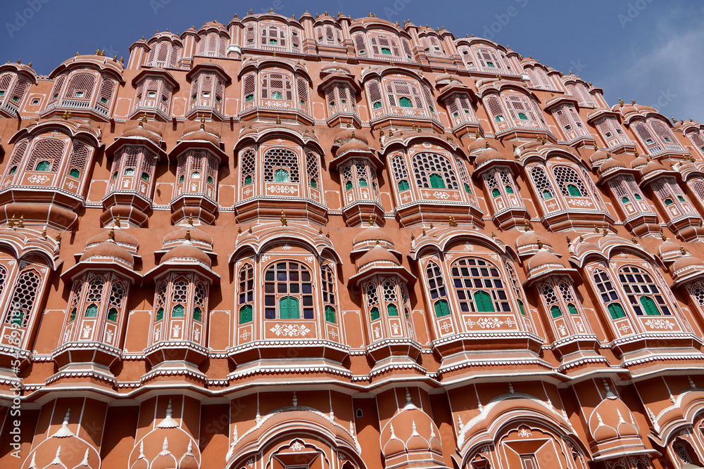 Fotka „Hawa Mahal palace Jaipur, India. Facade of the palace of winds ...
