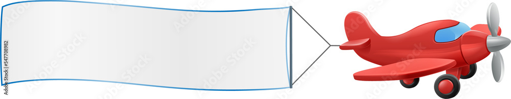 Airplane Pulling Banner Cartoon Stock Illustration | Adobe Stock