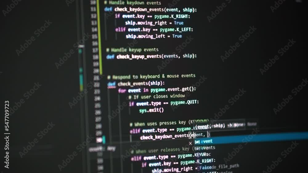 Developer Is Browsing Html Code On The Computer Screen Html Web Page Code Scrolling Programming