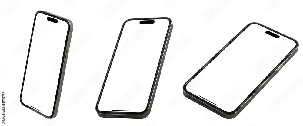 Mockup of Iphone 15 Ultra or pro max set Transparent - PNG isolated ...
