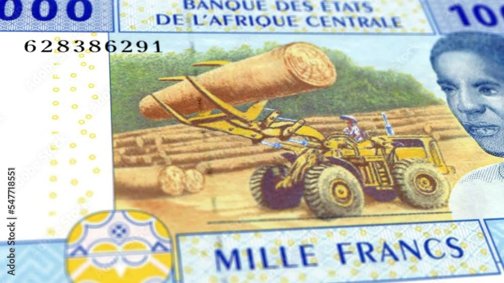 Cameroon Central African CFA Franc 1000 Banknotes, Thousand Central ...