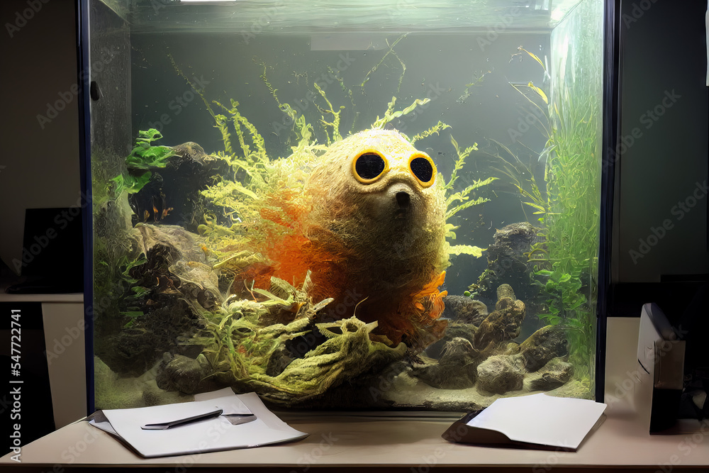 Weird ameba or virus like alien creature with a huge eye, super cute ...