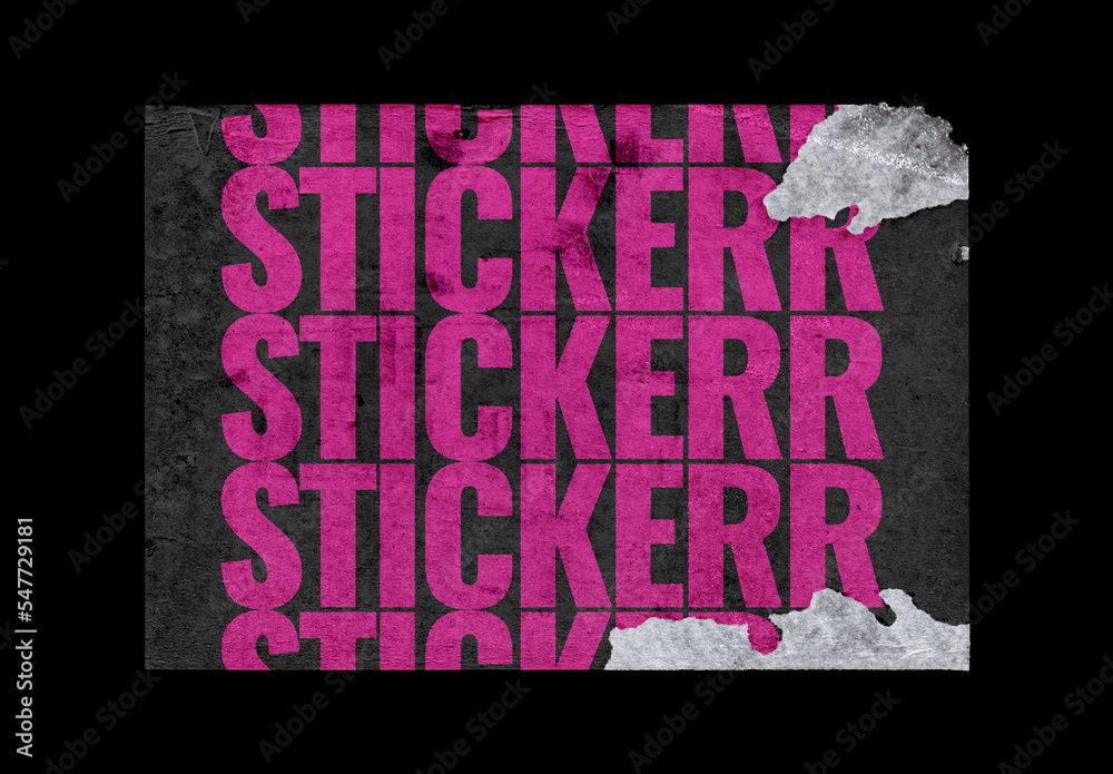 Rectangle Sticker Paper Texture Mockup Template Stock Template | Adobe ...
