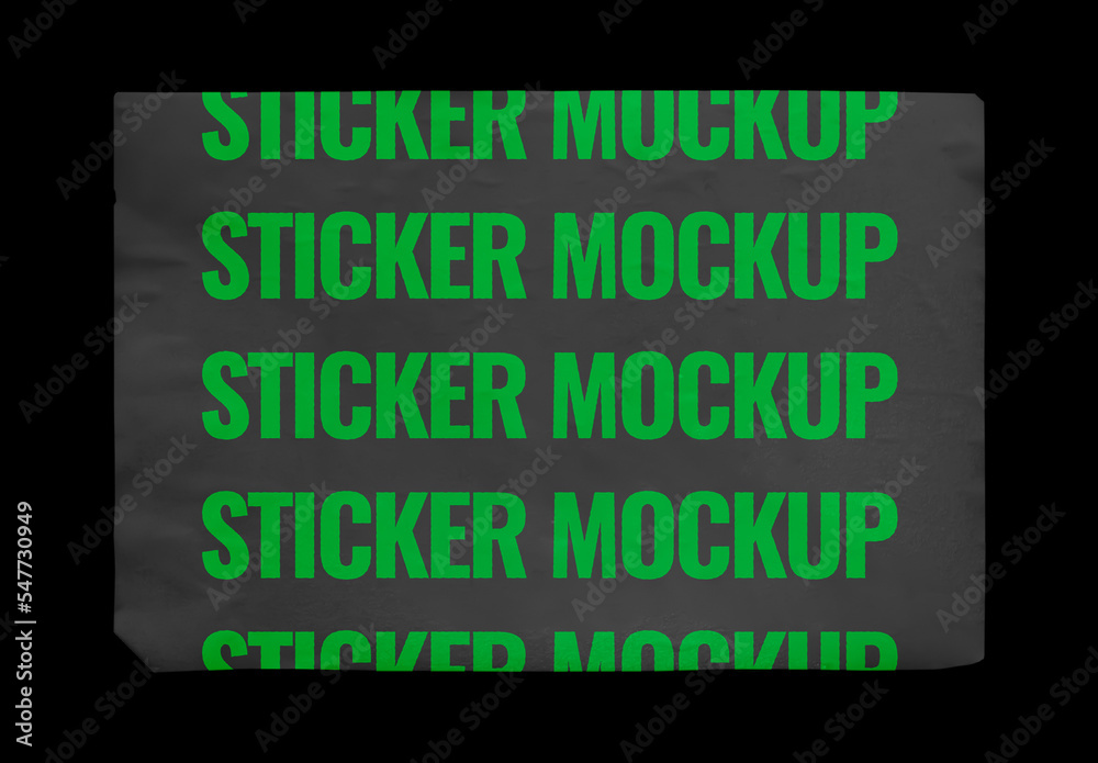 Rectangle Sticker Paper Texture Mockup Template Stock Template | Adobe ...