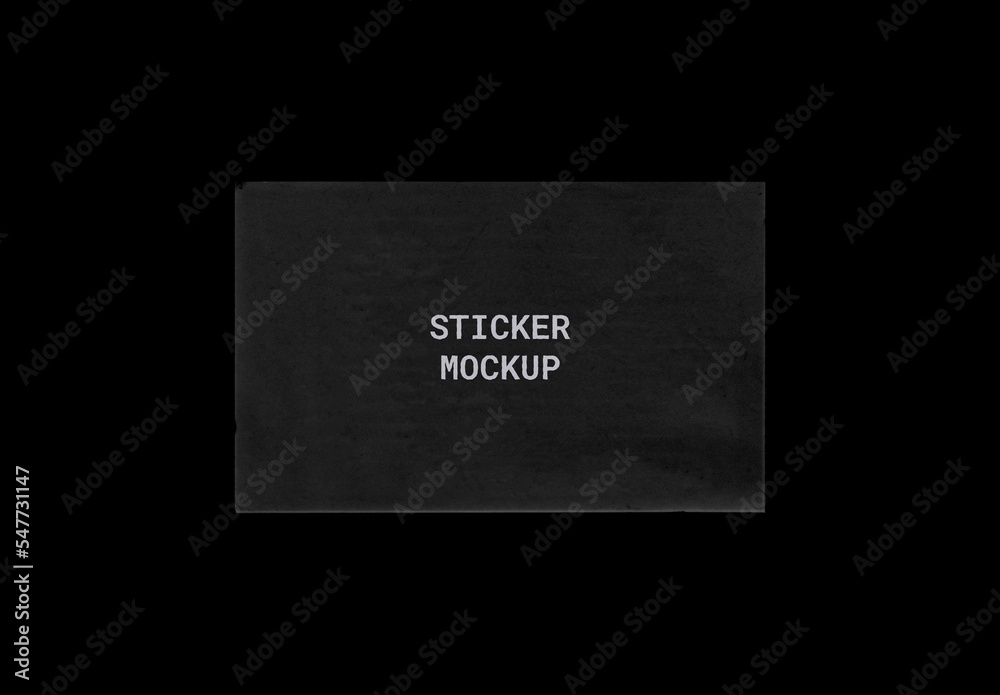 Rectangle Sticker Paper Texture Mockup Template Stock Template | Adobe ...