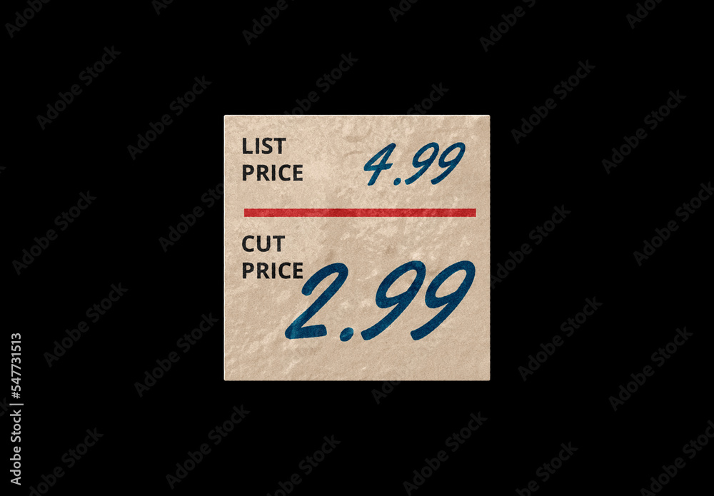 Price Sticker Paper Texture Mockup Template Stock Template | Adobe Stock
