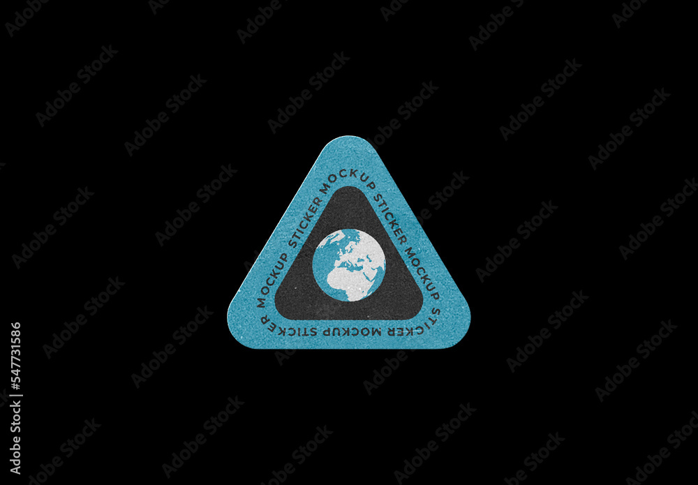 Triangle Sticker Paper Texture Mockup Template Stock Template | Adobe Stock