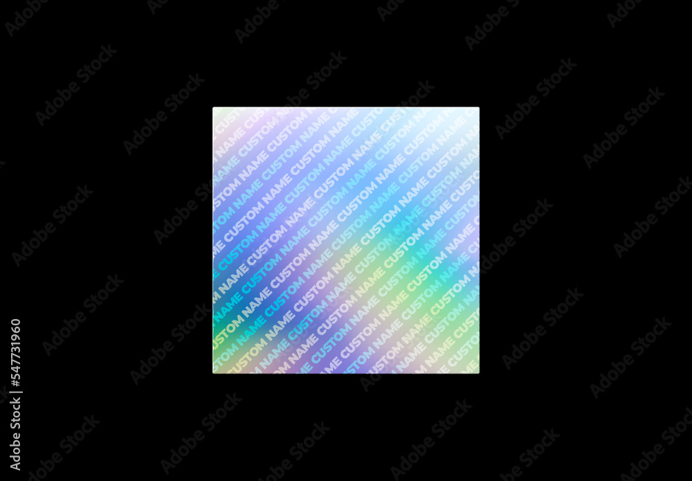 Holographic Sticker Paper Texture Mockup Template Stock Template ...