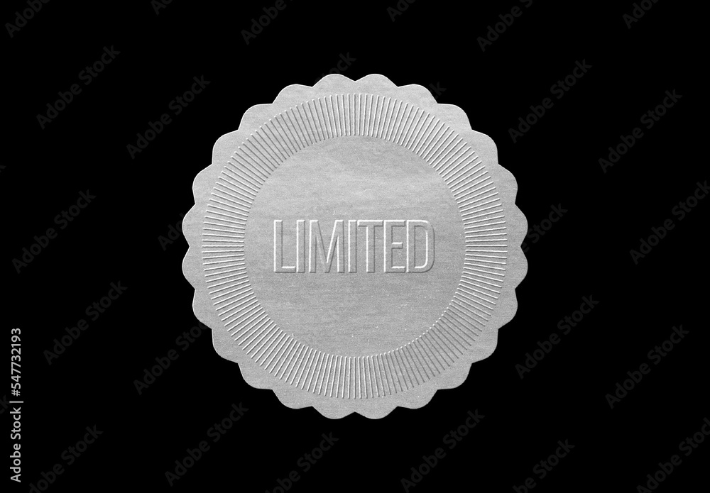 Silver Round Sticker Paper Texture Mockup Template Stock Template ...