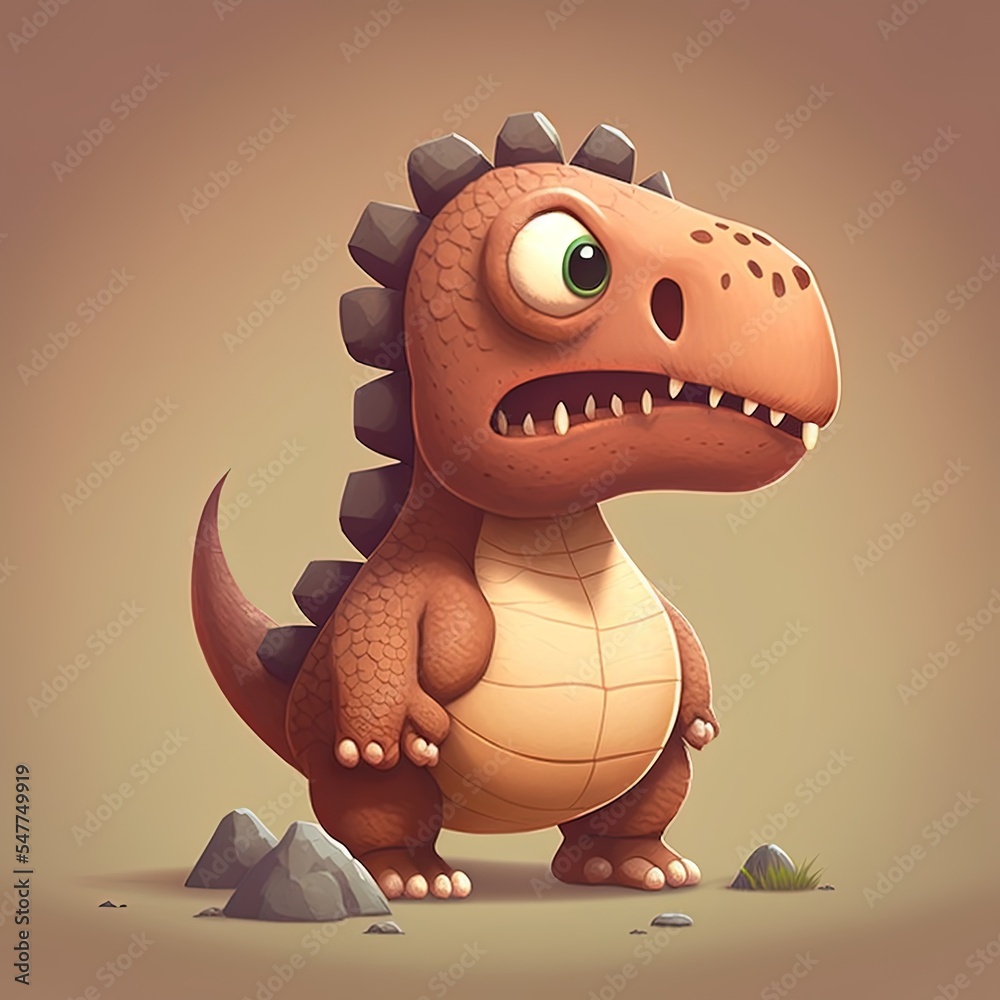 Dinosaur game character for creating stone age themed video games Stock ...