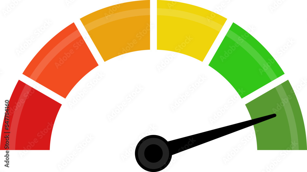 Dashboard Colorful Speedometer Icons Set Tachometer Icon Isolated Performance Indicator Sign