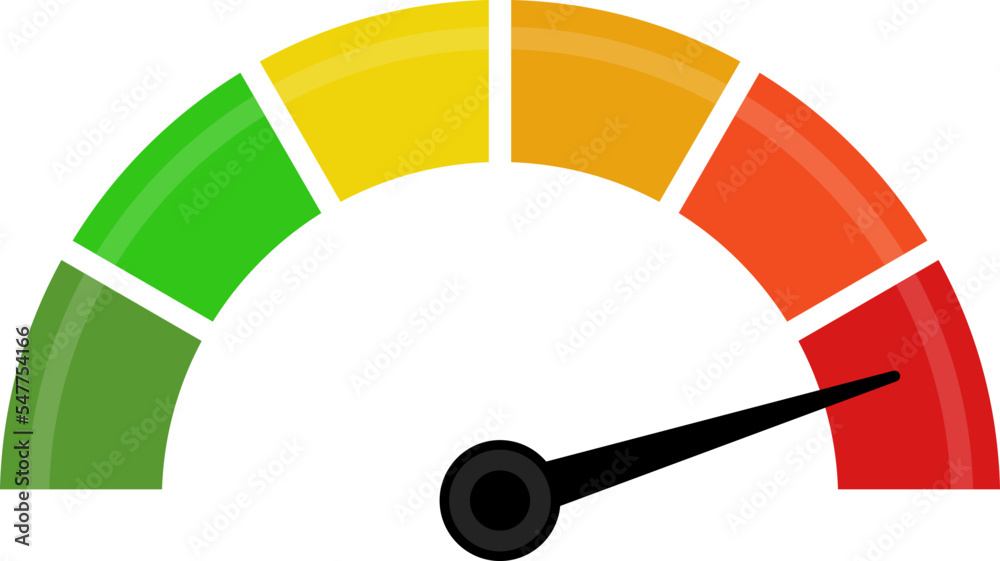 Dashboard colorful speedometer icons set. Tachometer icon isolated ...