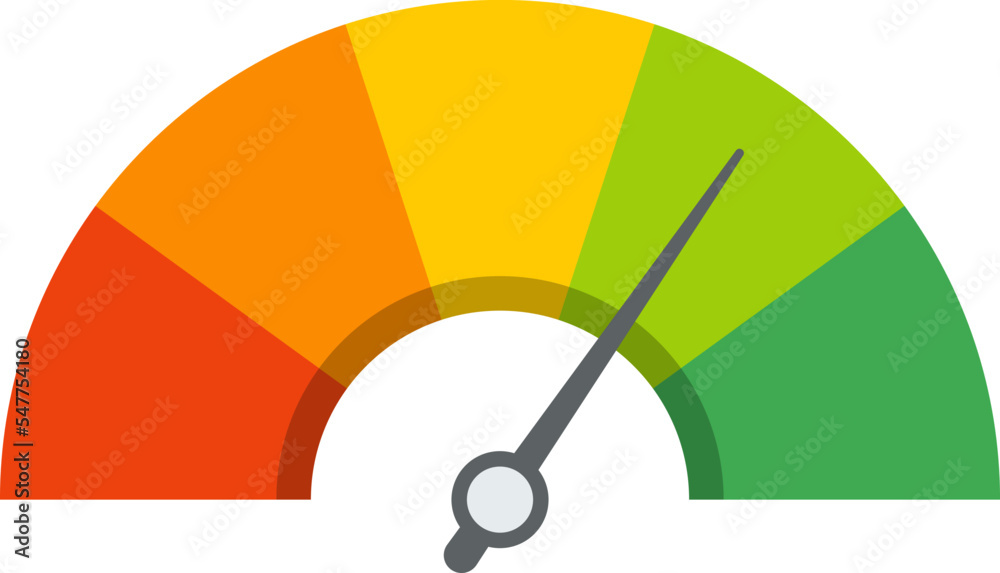 Dashboard colorful speedometer icons set. Tachometer icon isolated ...