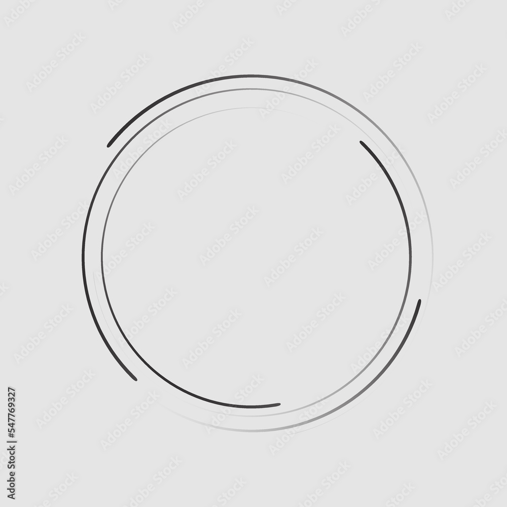 Speed lines in circle form, halftone effect, spiral round logo, design ...