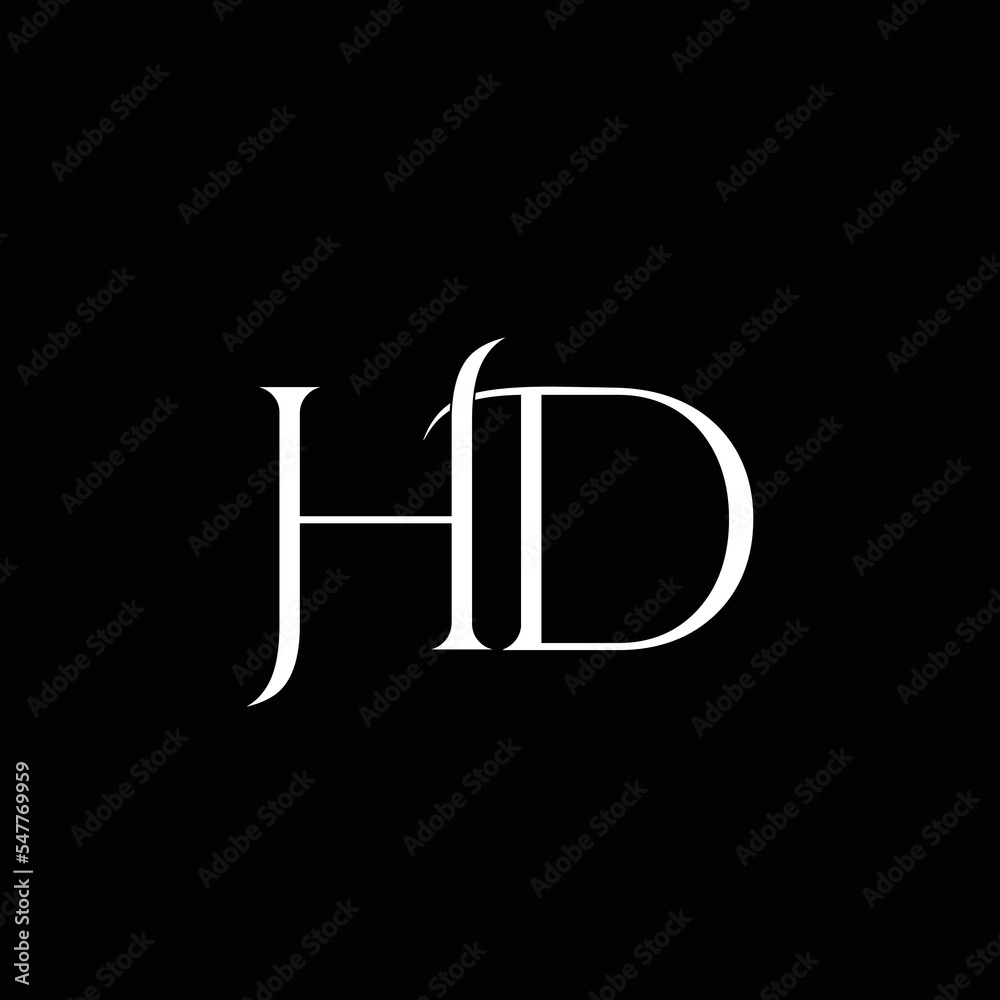 HD HD Logo Design, Creative Minimal Letter HD HD Monogram Stock Vector ...