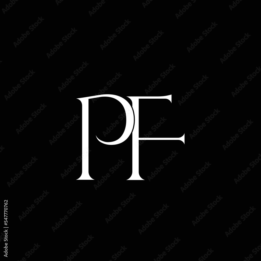 PF PF Logo Design, Creative Minimal Letter PF PF Monogram Stock Vector ...