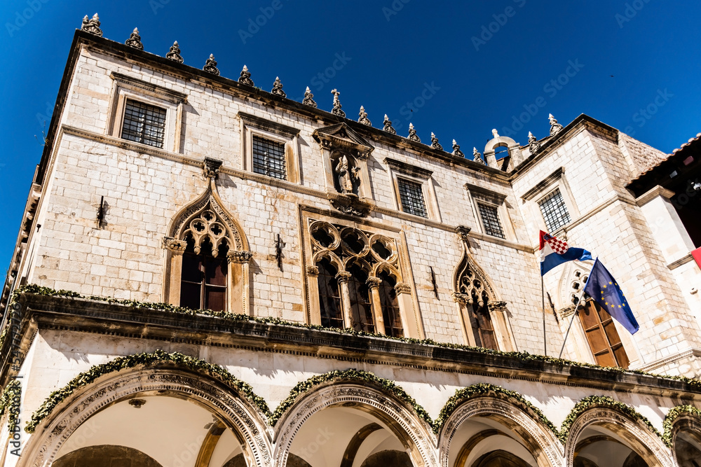 The Sponza Palace, also called Divona, built in a mixed Gothic and ...