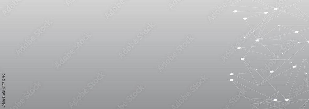 White network. Abstract connection on gray background. Network ...