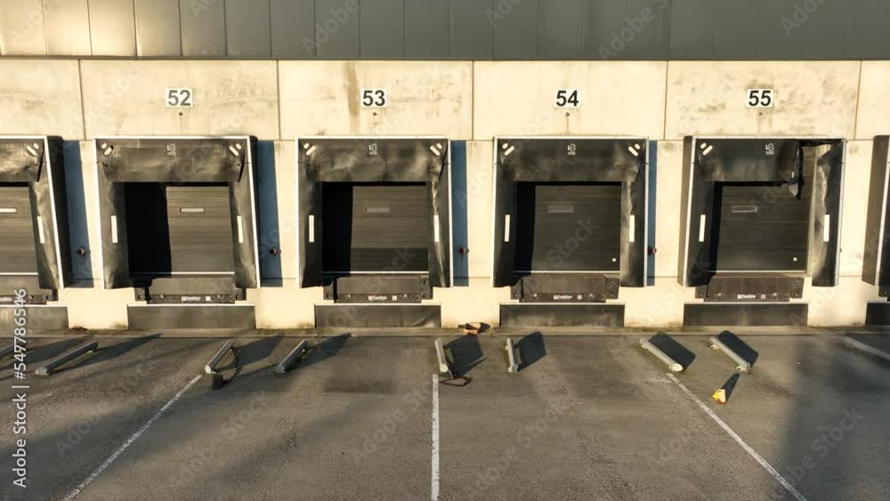 Truck dock platform. Cargo loading paltform for trucks. Logistics ...