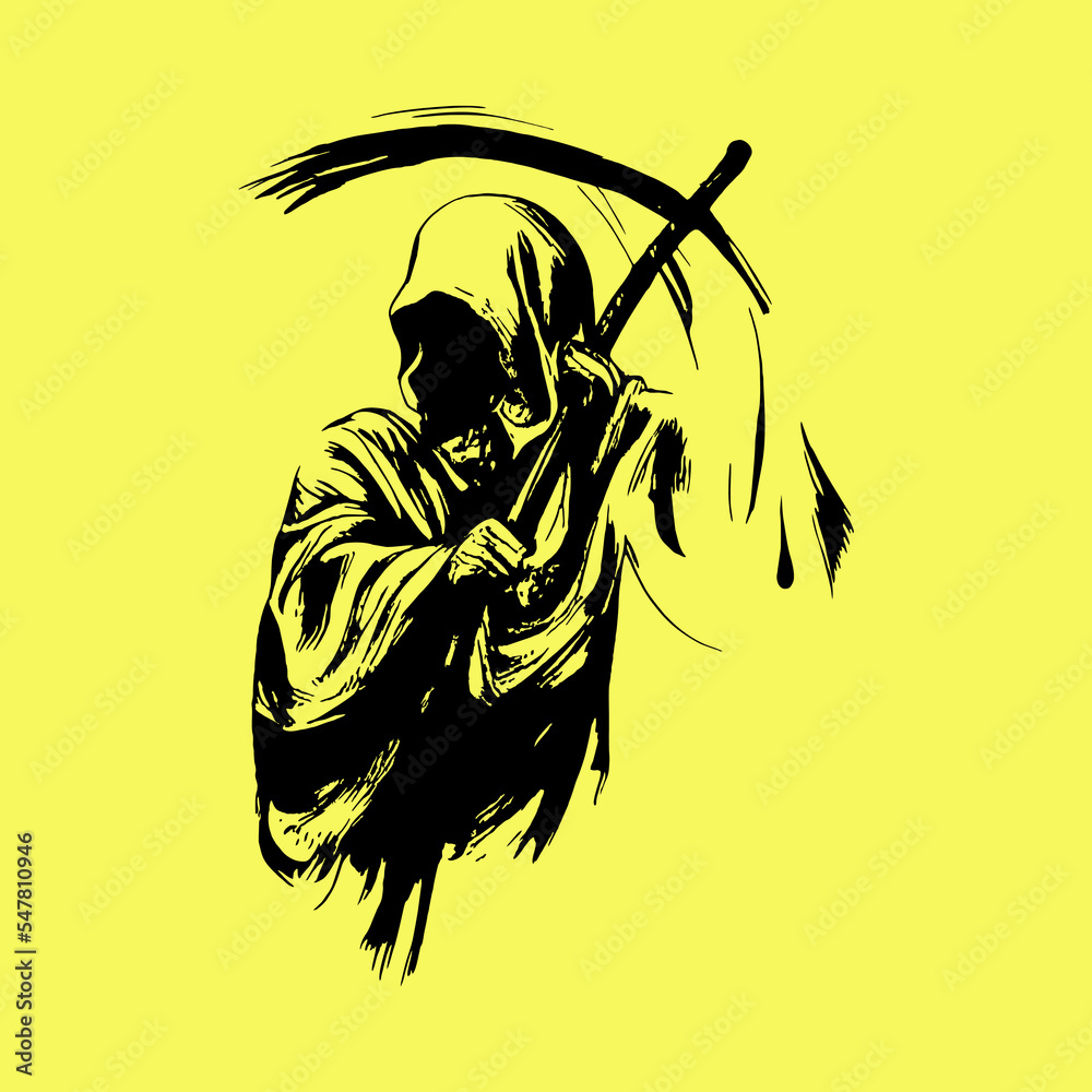 Death skeleton characters with and without scythe, suitable for ...