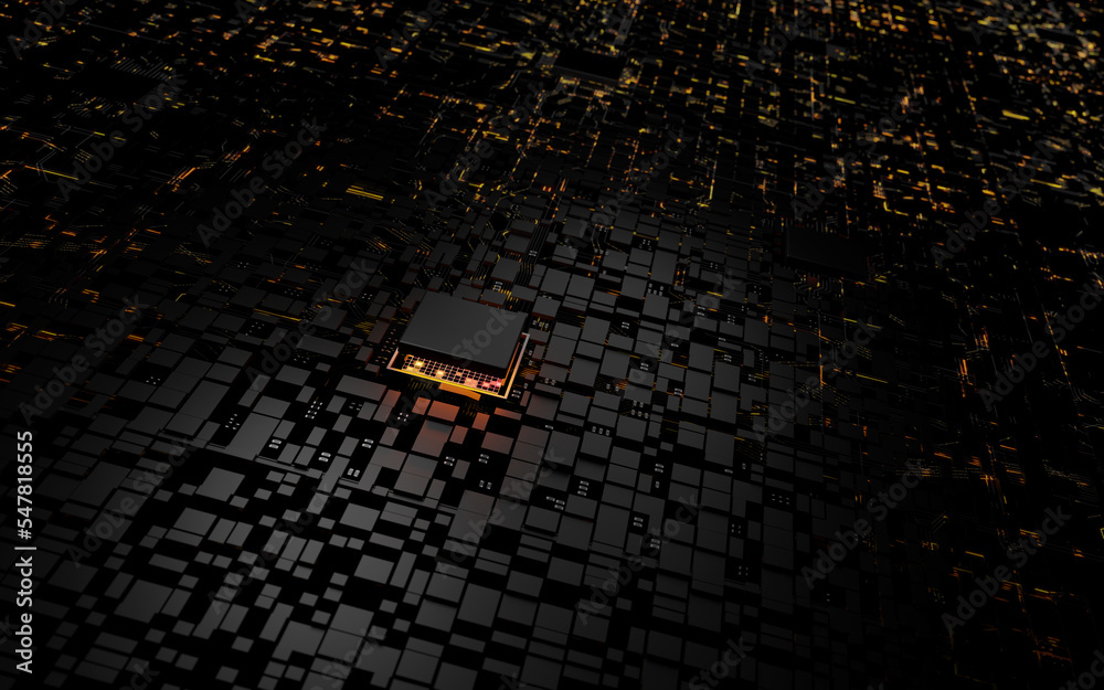 3D rendering microprocessor CPU chipset central processor unit on the ...