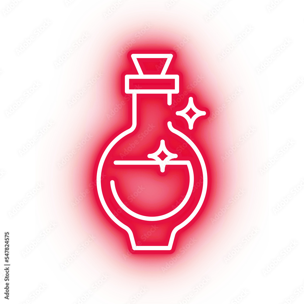 Neon red potion icon, health potion on transparent background Stock ...