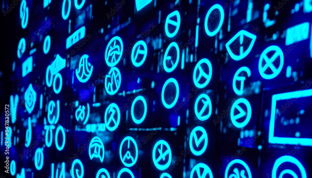 Abstract rune and arcane magic occult symbol background. Mystical ...