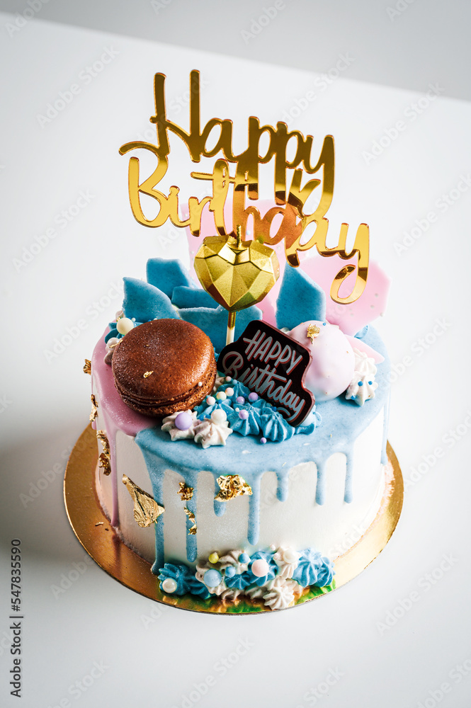 birthday cake with candles food anniversary concept cover banner ...