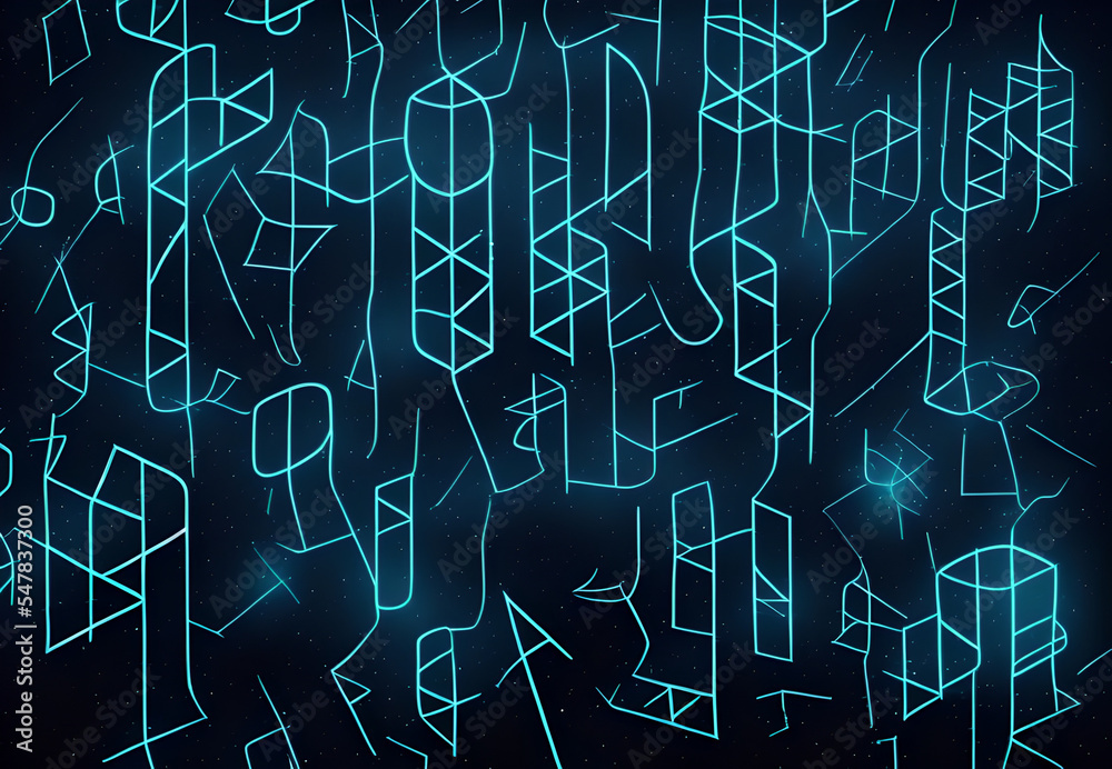 Abstract rune and arcane magic occult symbol background. Mystical ...