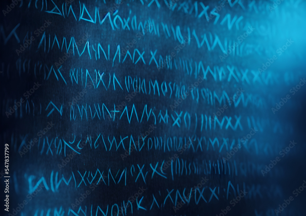 Abstract rune and arcane magic occult symbol background. Mystical ...