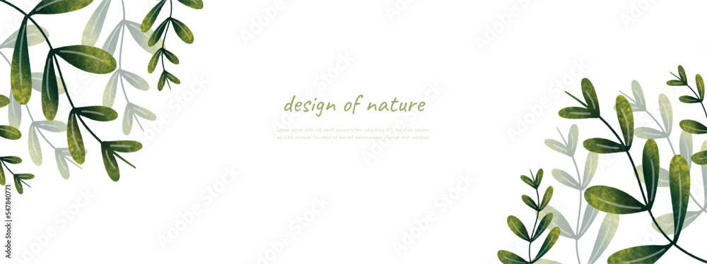 leaves bakground design vector for ecology set bundle nature leavesi ...