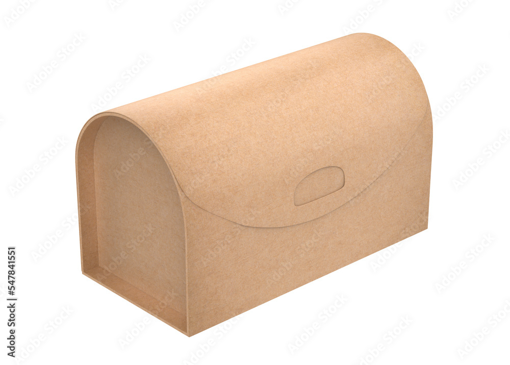 Hard Curved Box Mockup Isolated On White Background. 3d illustration ...