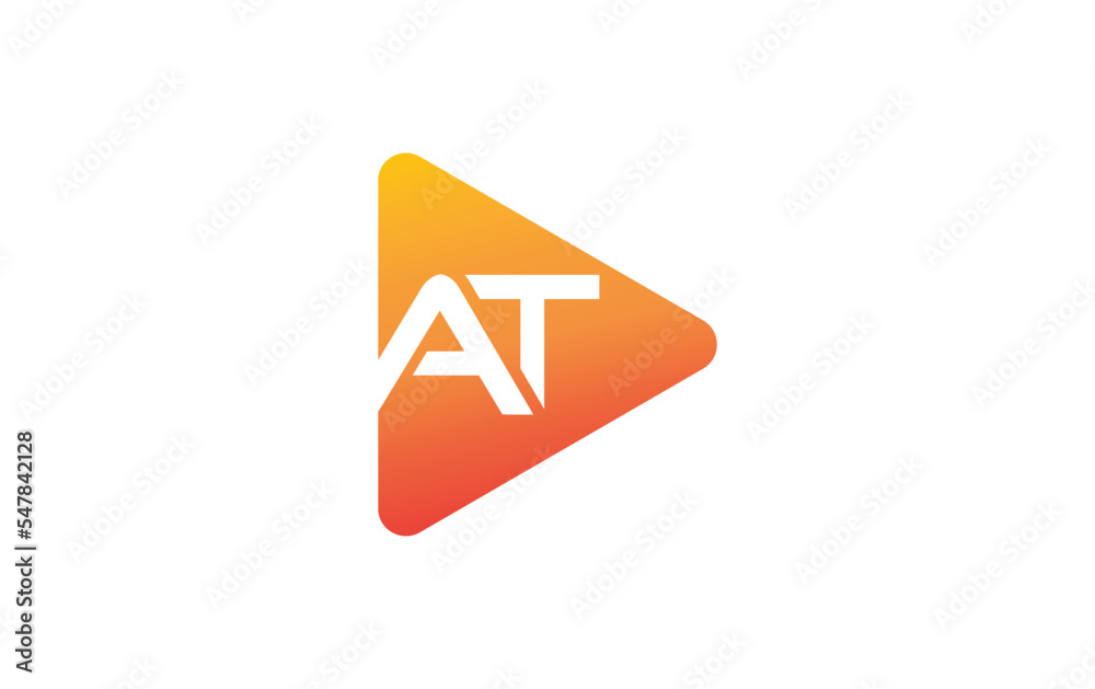 Play button icon vector and play button logo symbol with icon letter ...
