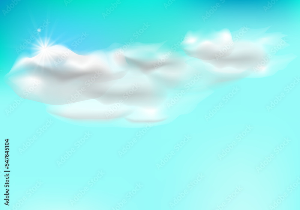 Sky scape with clouds, sun rays and copy space for card , background ...