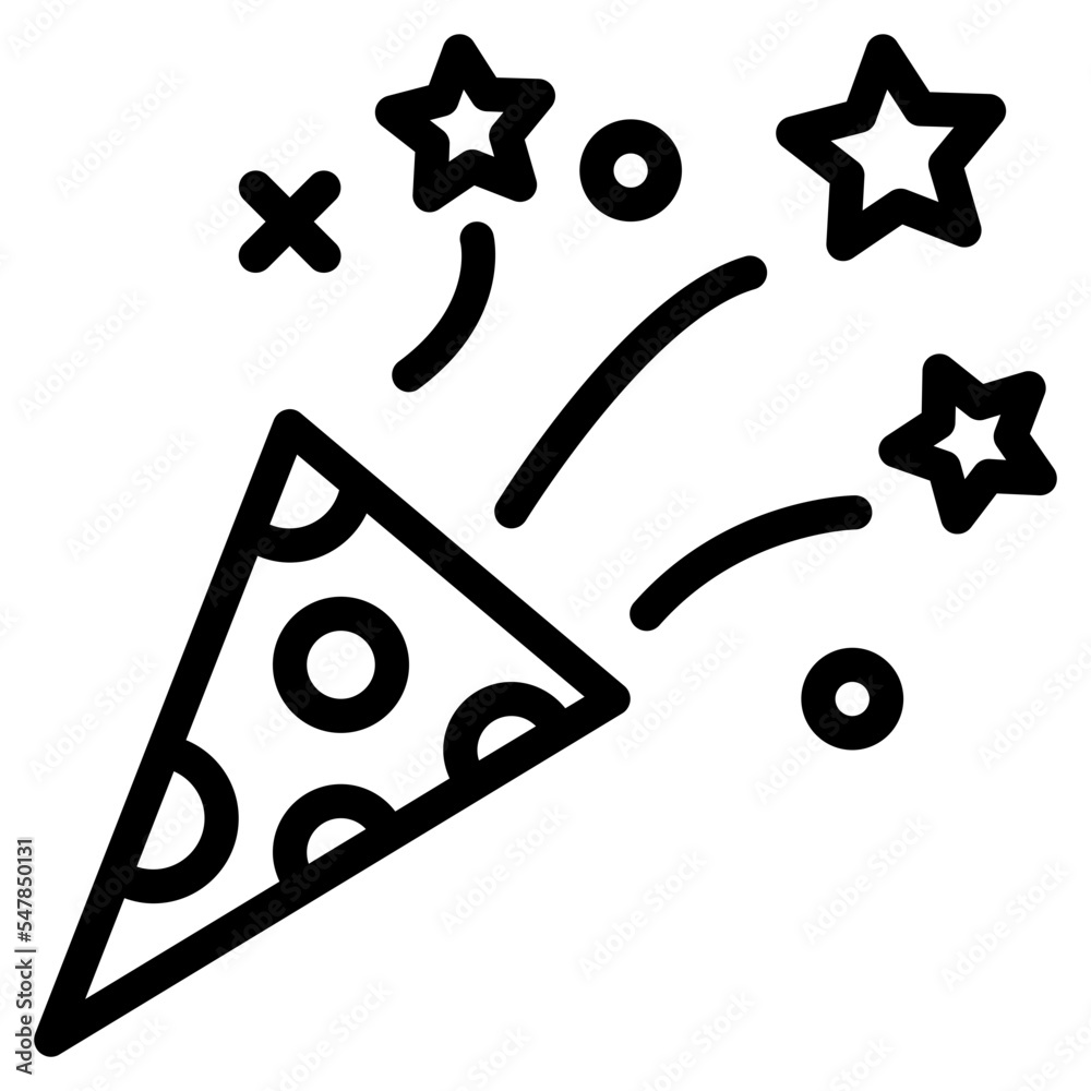 confetti outline icon Stock Vector | Adobe Stock