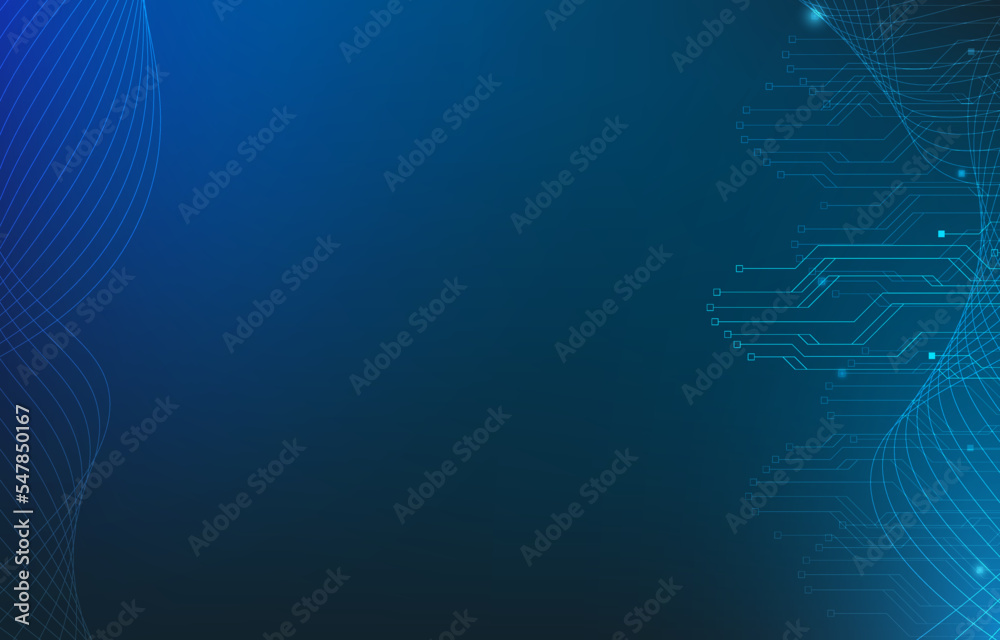 Abstract blue background. Technology big data concept. Glowing color ...