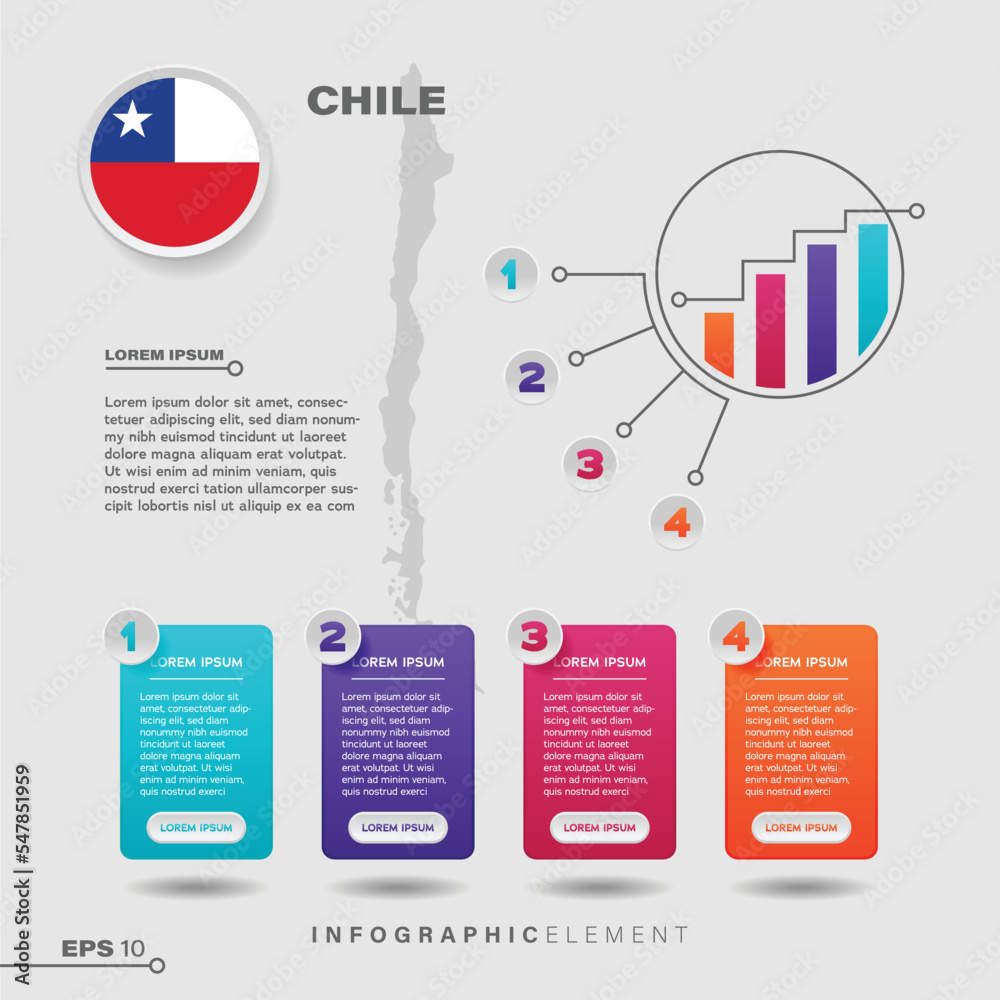 Chile Chart Infographic Element Stock Vector | Adobe Stock