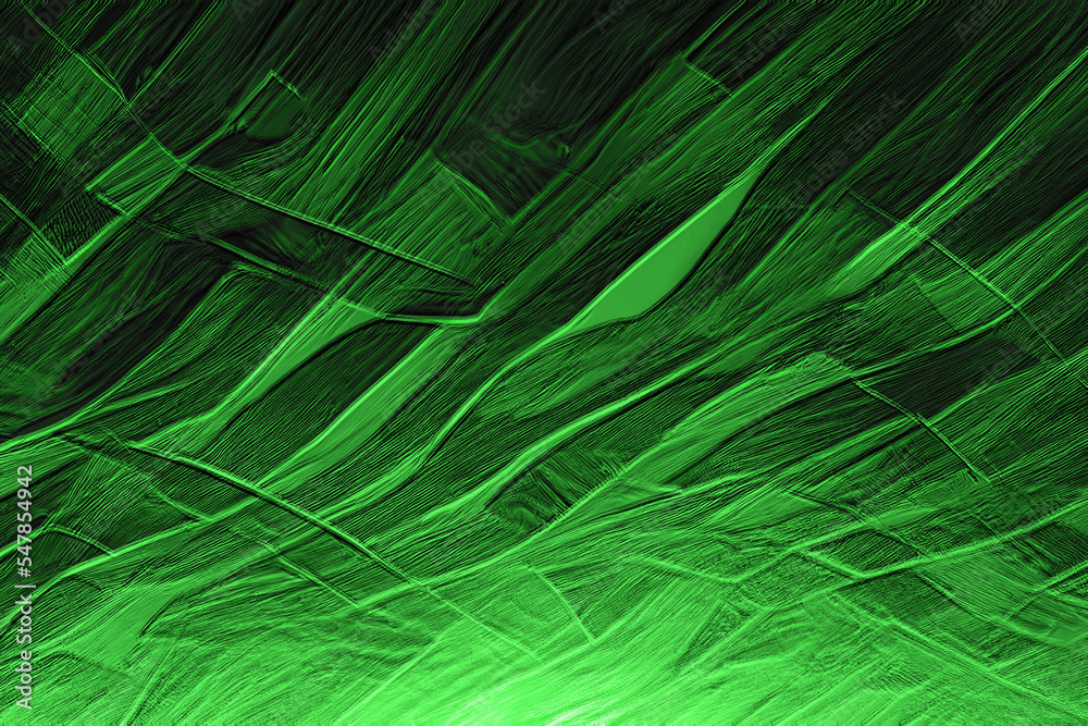 Green background texture design, complex shapes with different shades ...