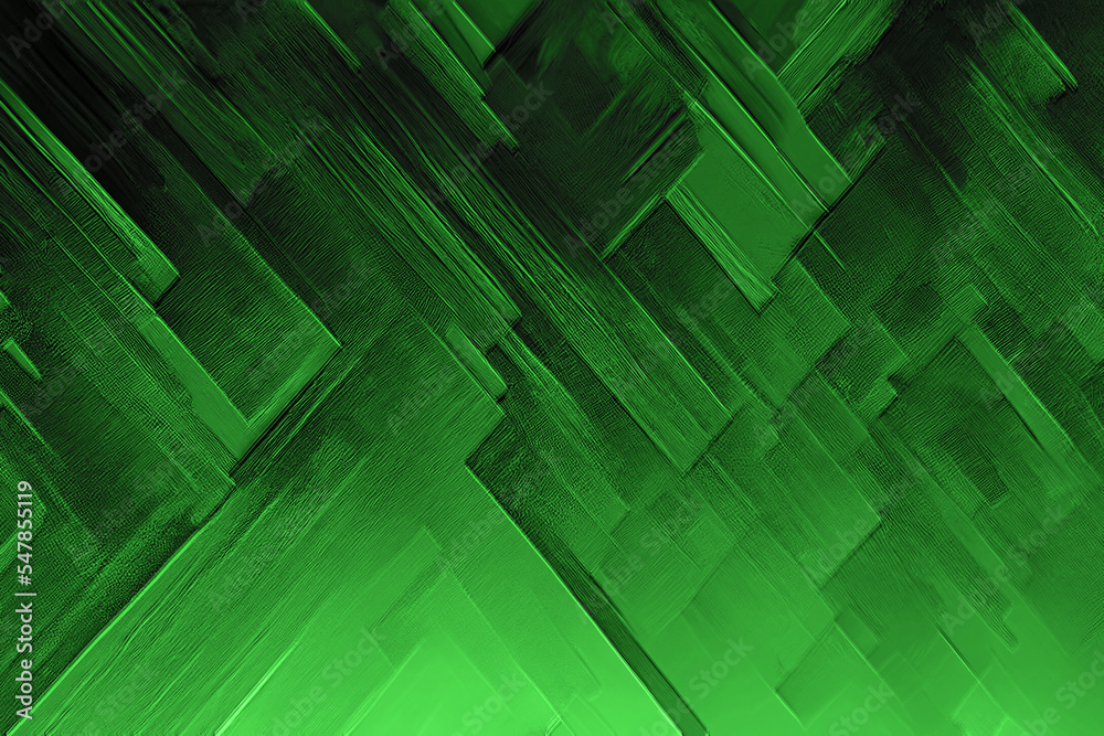 Green background texture design, complex shapes with different shades ...