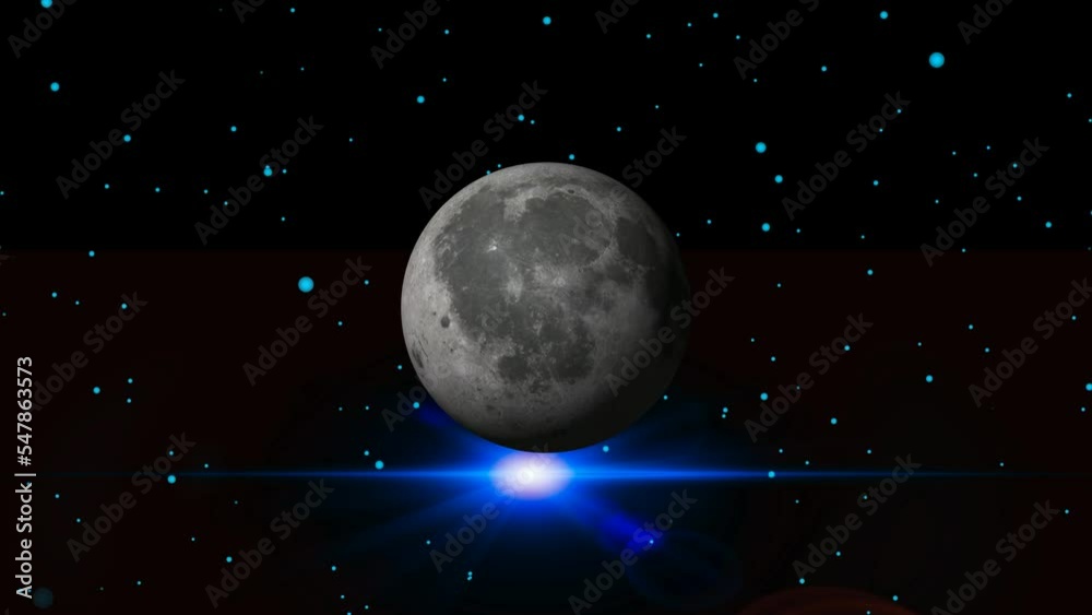 animated shiny technical globe sphere moon planet glowing small star ...