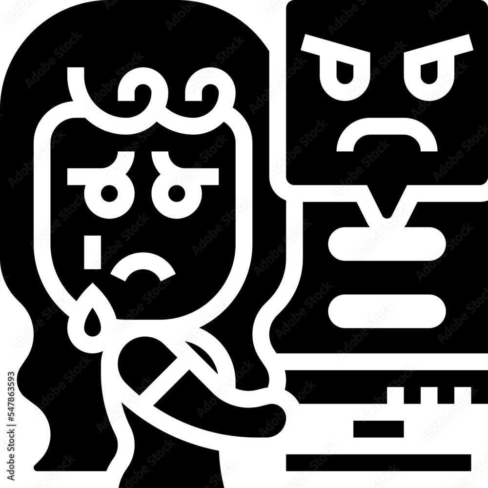 cyberbully icon Stock Vector | Adobe Stock