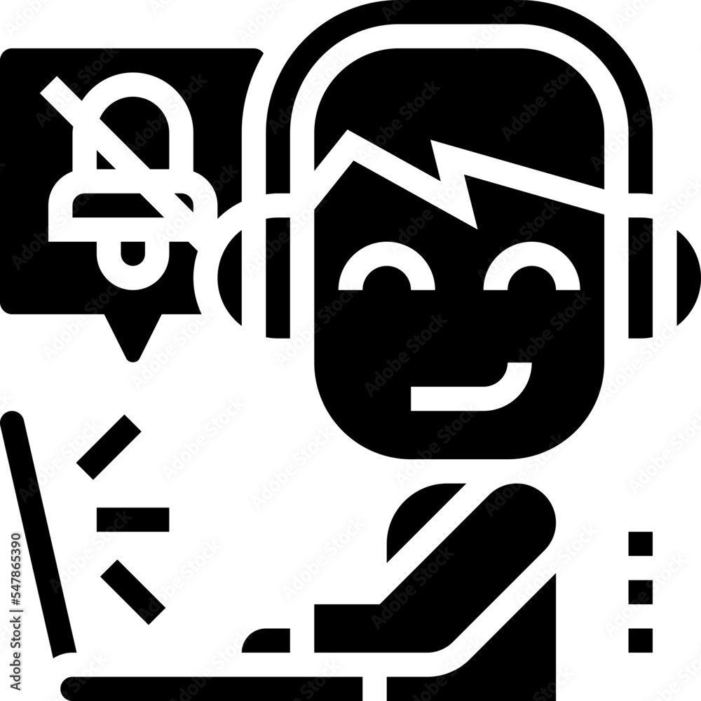 distraction icon Stock Vector | Adobe Stock