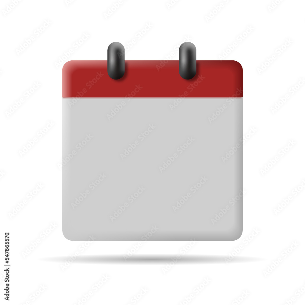 calendar time and date schedule symbol 3d icon rendering color isolated ...
