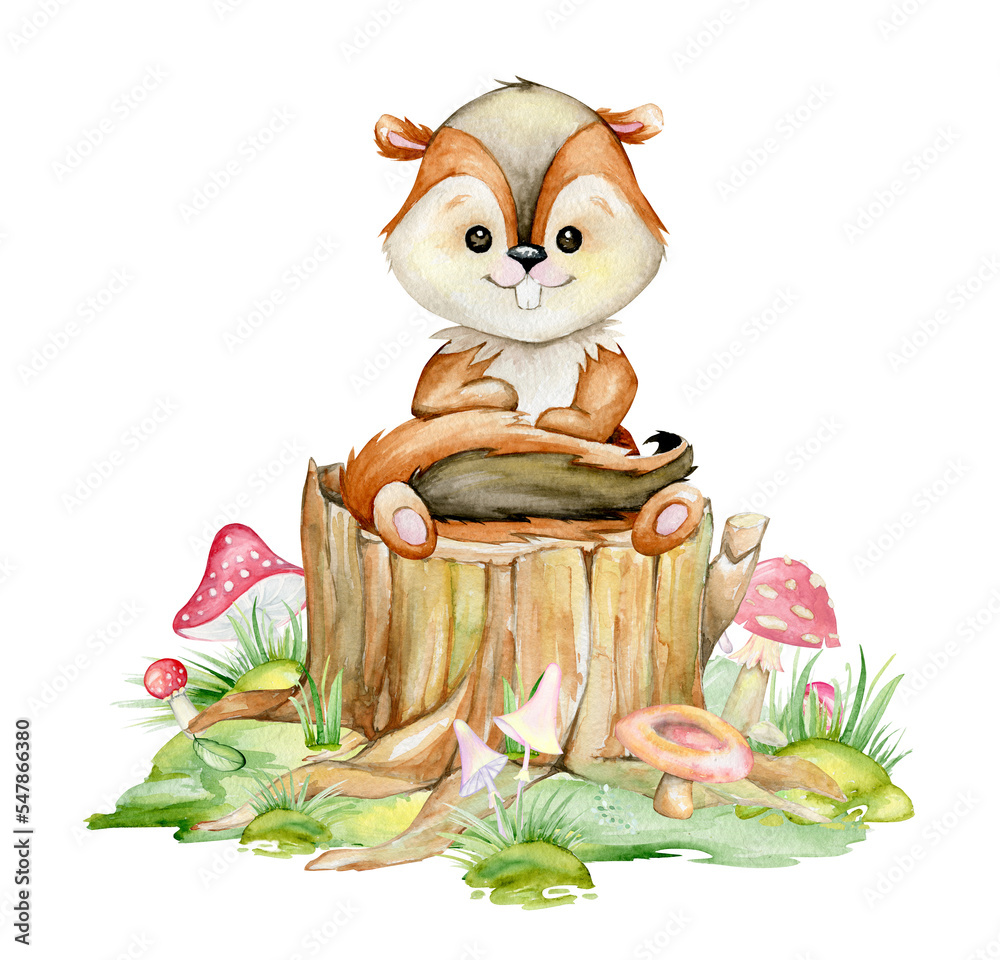 Cute Chipmunk Clip Art