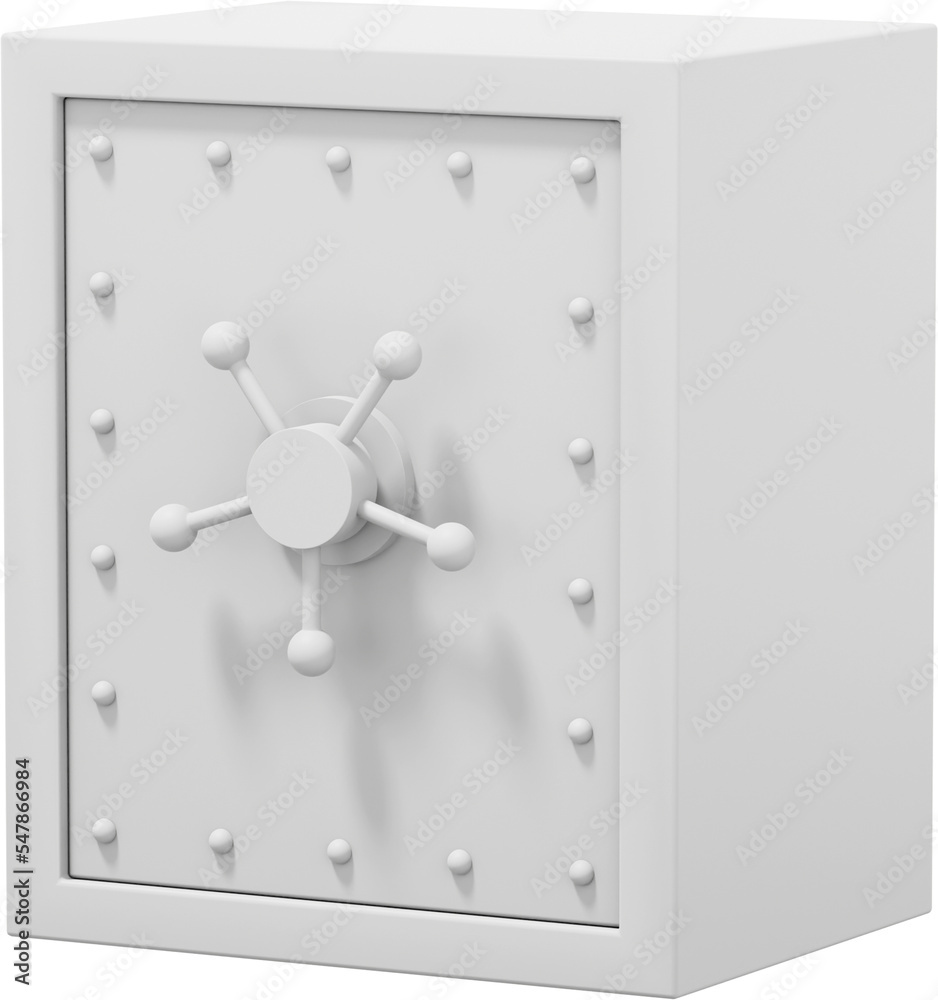 Retro safe with wheel handles. White close storage. PNG icon on ...